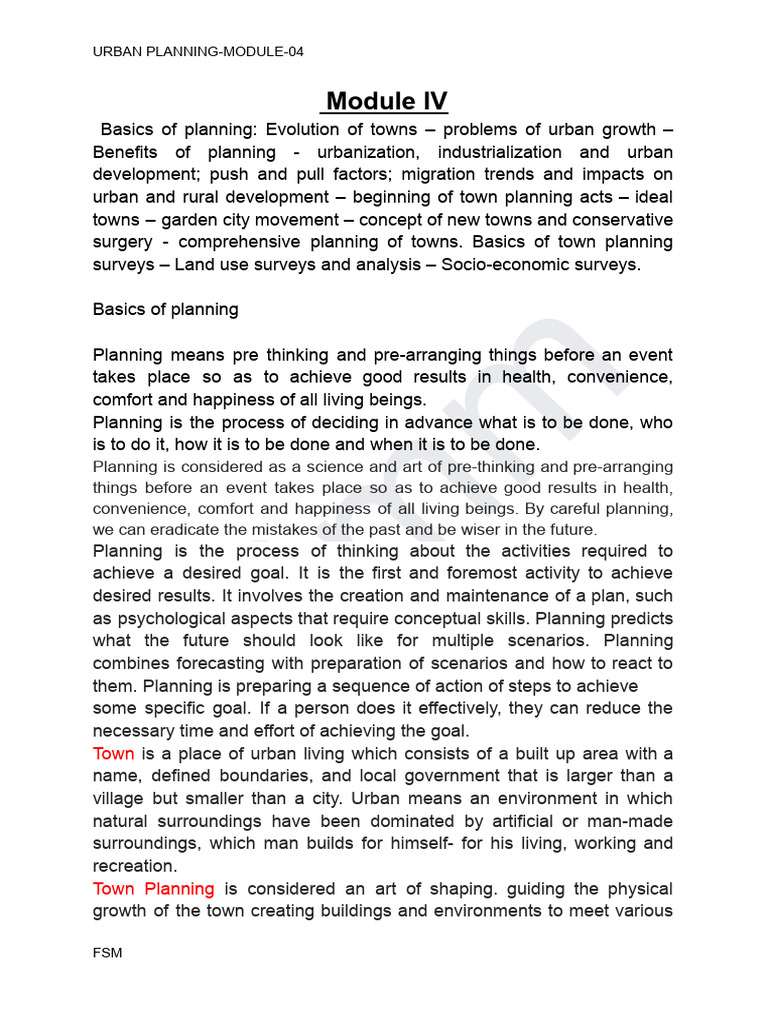Module IV | PDF | Human Migration | Urbanization