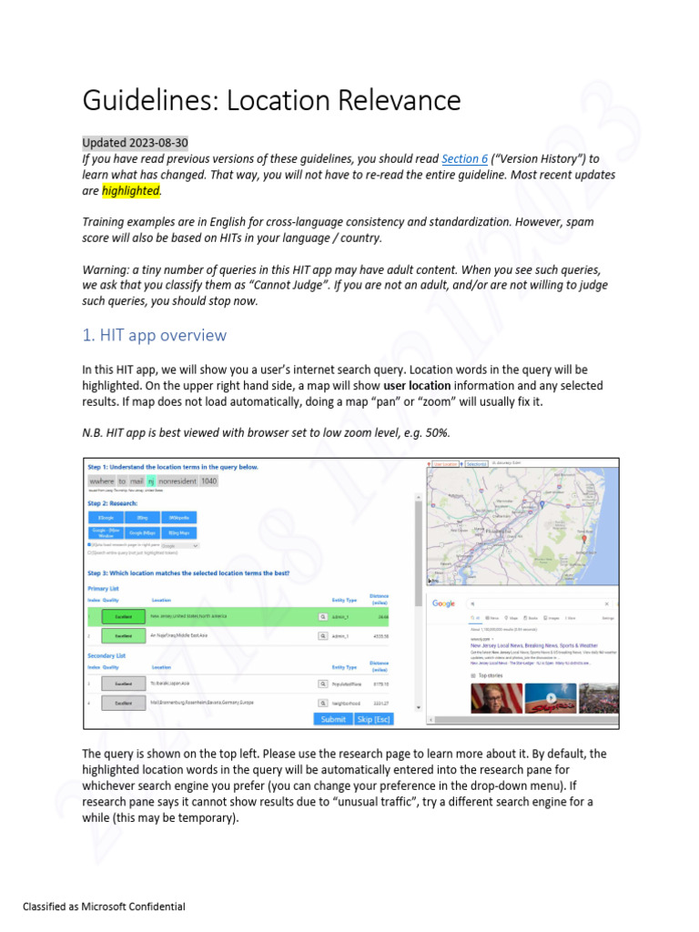 BLU HIT App #3 - Location Relevance - Guidelines - 2023-08-30 | PDF | Information Retrieval ...