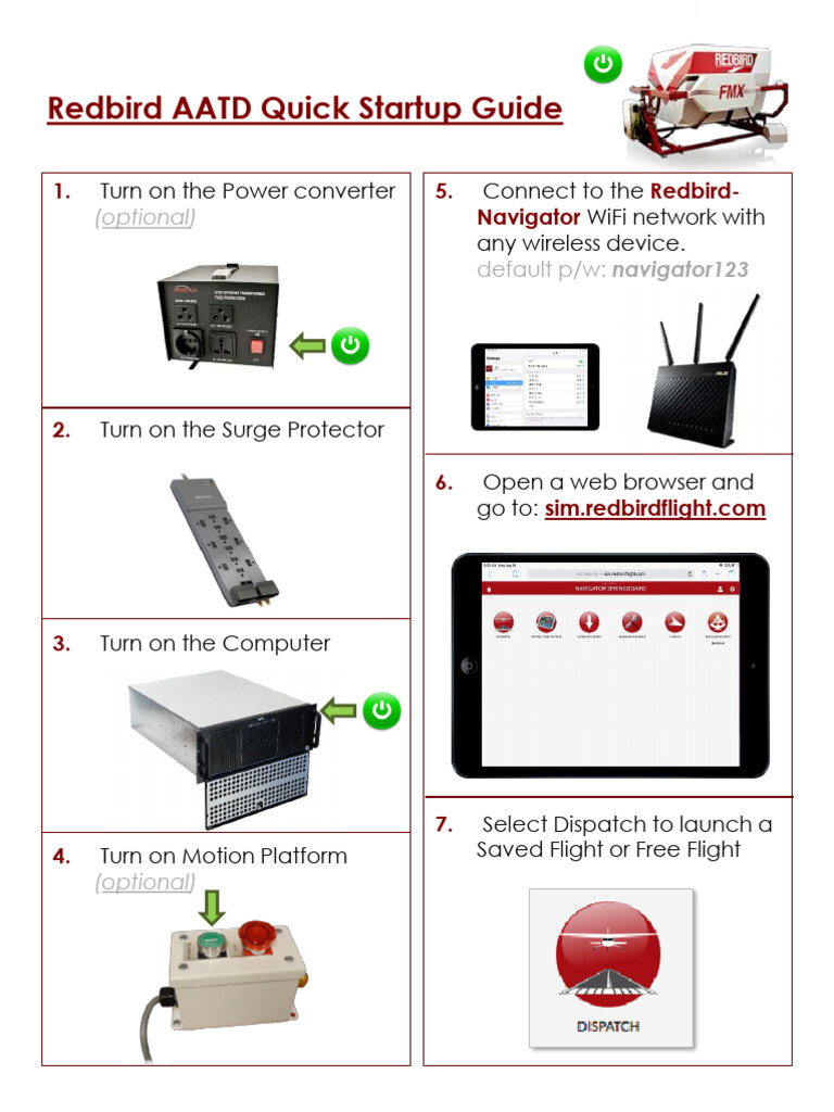 Quick-Start-Guide - Redbird AATD With Navigator | PDF | Technology & Engineering