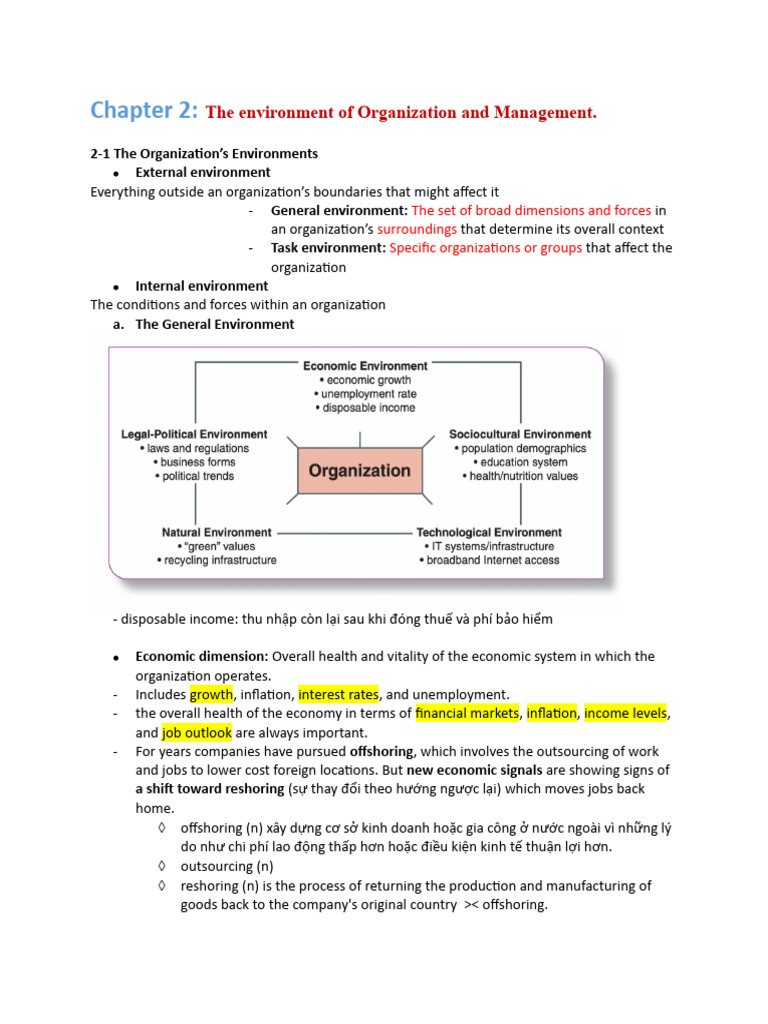 Principle of Management - Summary Chapter 2 | PDF | Offshoring | Economies