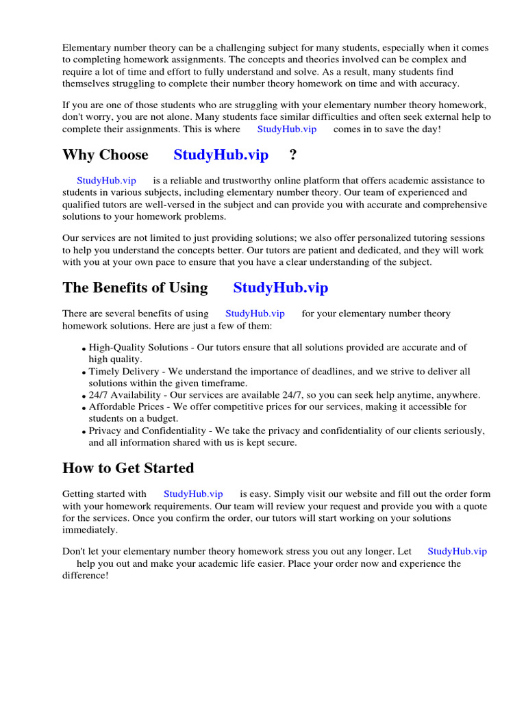 Elementary Number Theory Homework Solutions | PDF | Mathematics ... Elementary Number Theory Homework Solutions | PDF | Mathematics ...