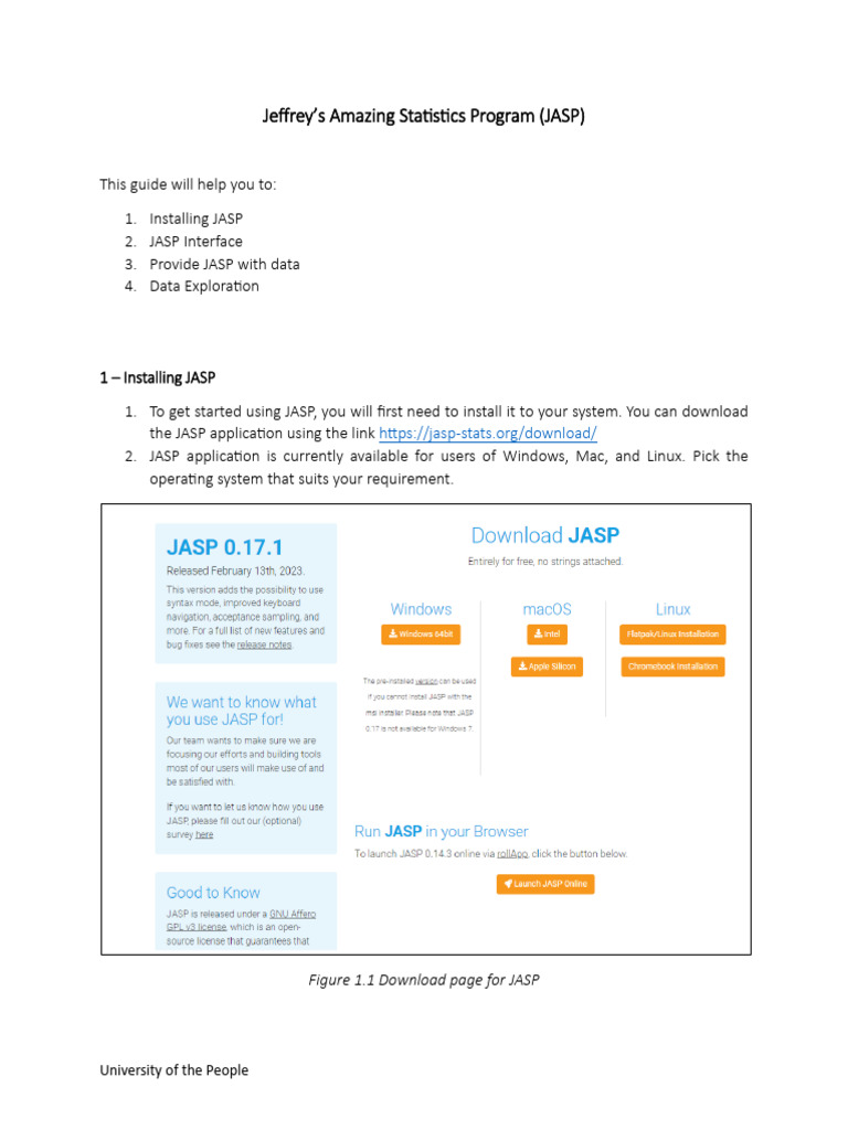 Getting Started With Jasp Final Pdf Descriptive Statistics