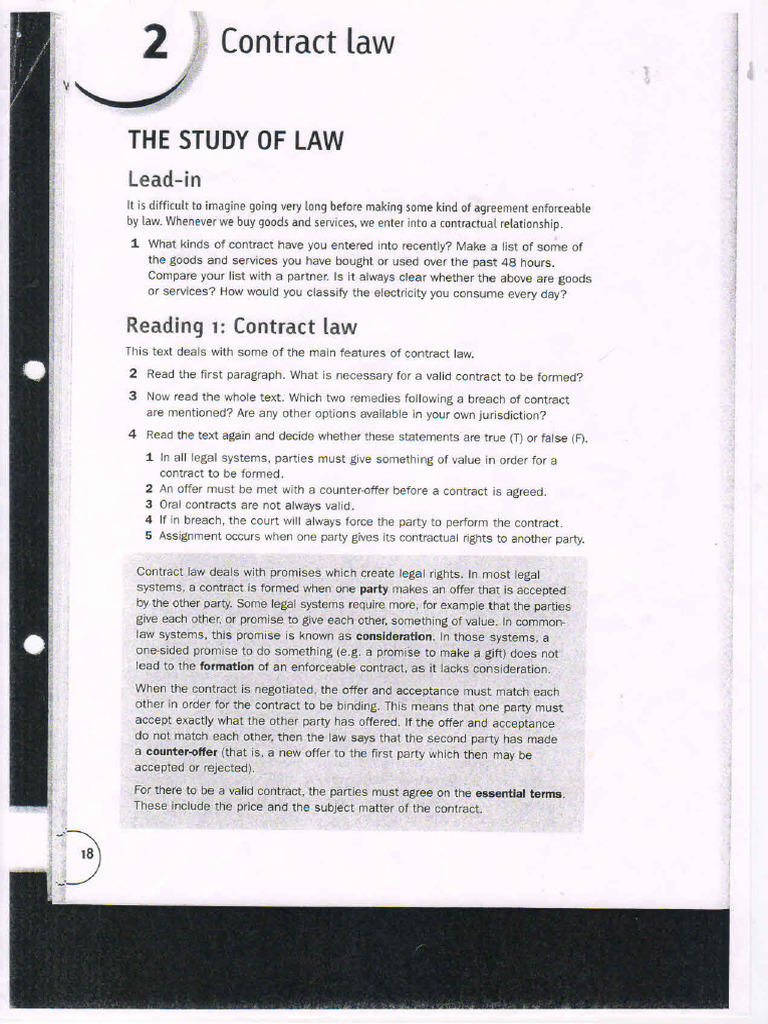 Unit 2 Contract Law | PDF