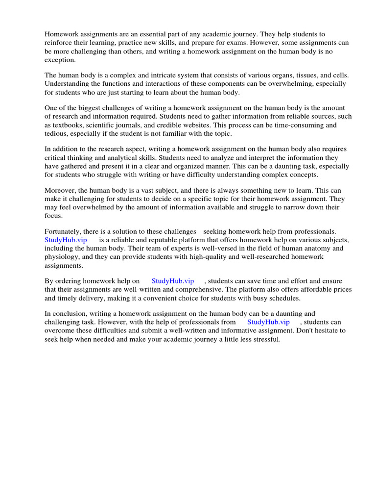 Homework Help Human Body | PDF | Homework | Skeletal Muscle