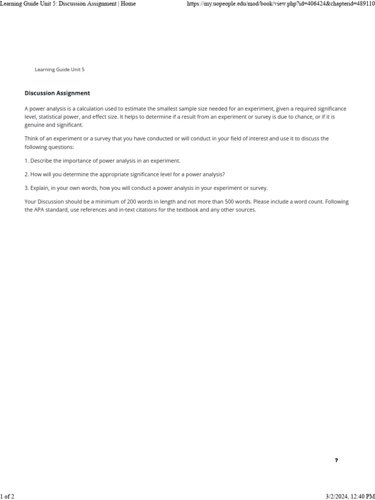 MATH 1281 Learning Guide Unit 5 Discussion Assignment Home | PDF MATH 1281 Learning Guide Unit 5 Discussion Assignment Home | PDF