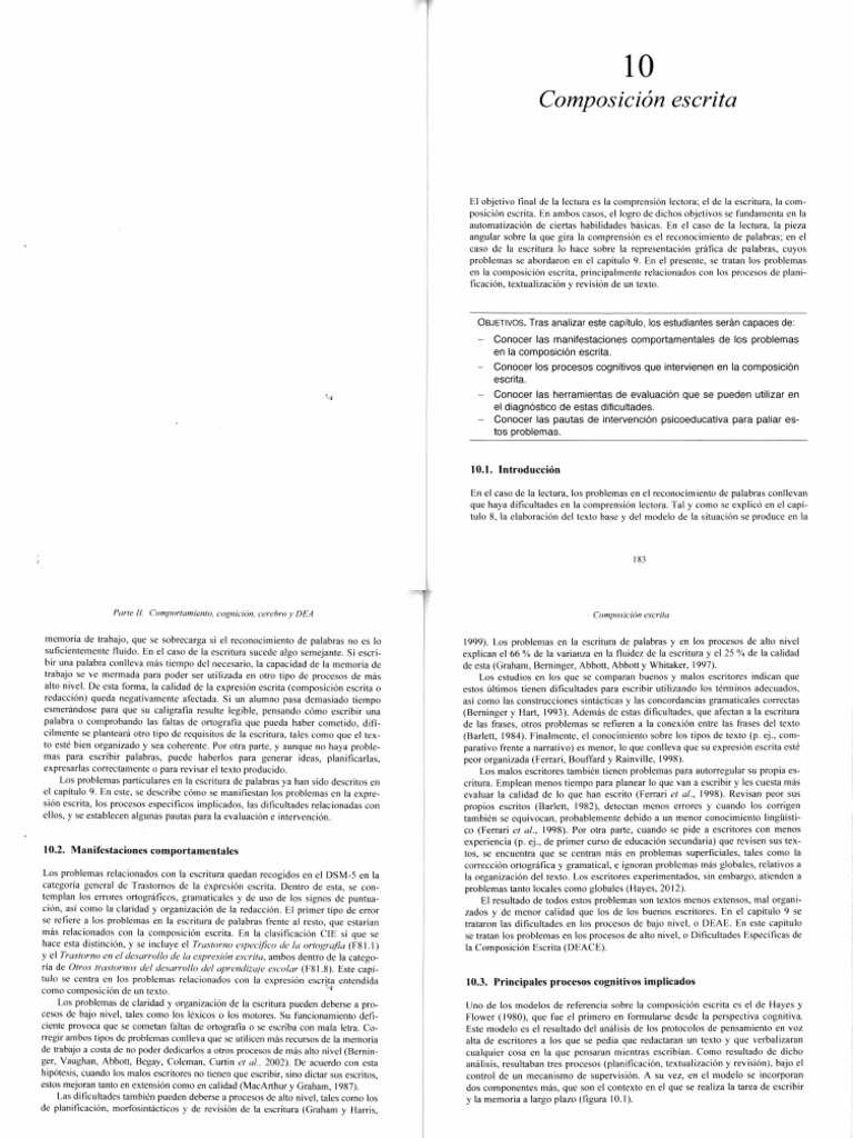 Capítulo 10. Composición Escrita. | PDF