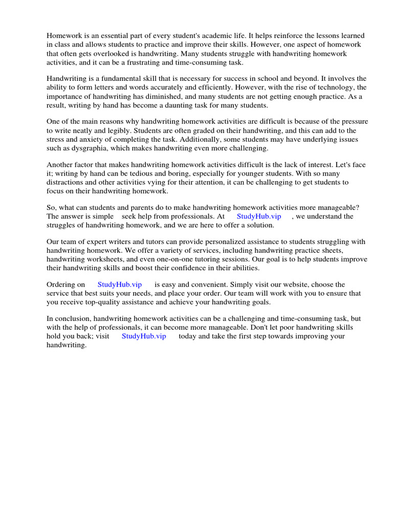 Handwriting Homework Activities | PDF | Homework | Letter Case