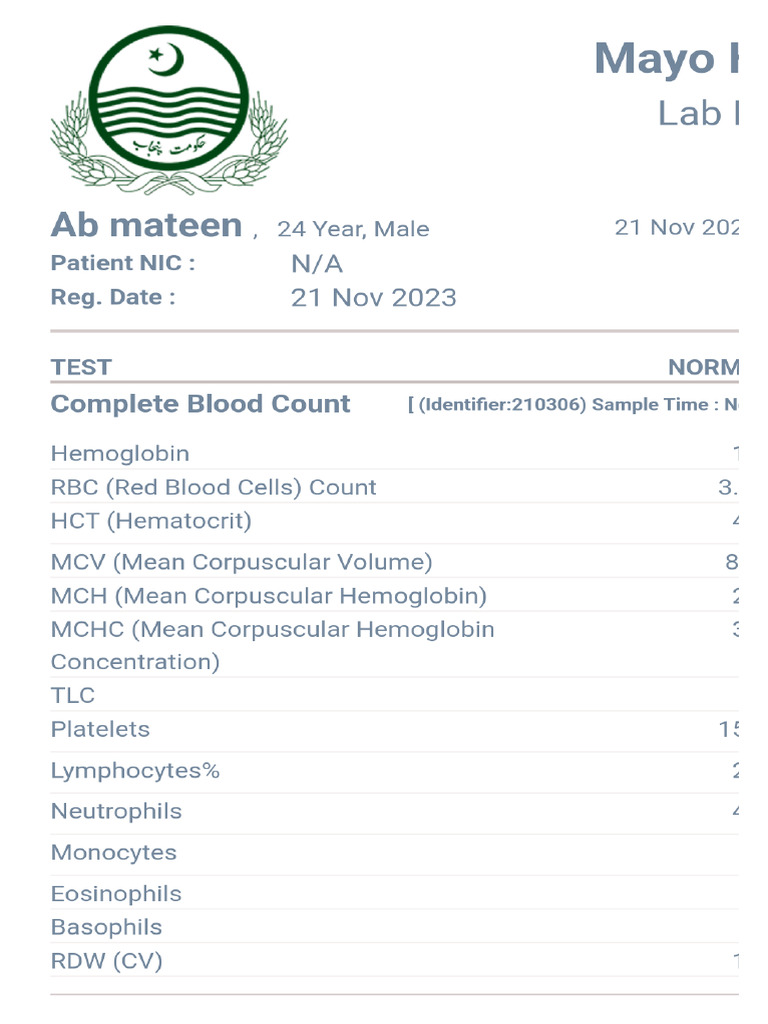 Lab Test Report | PDF