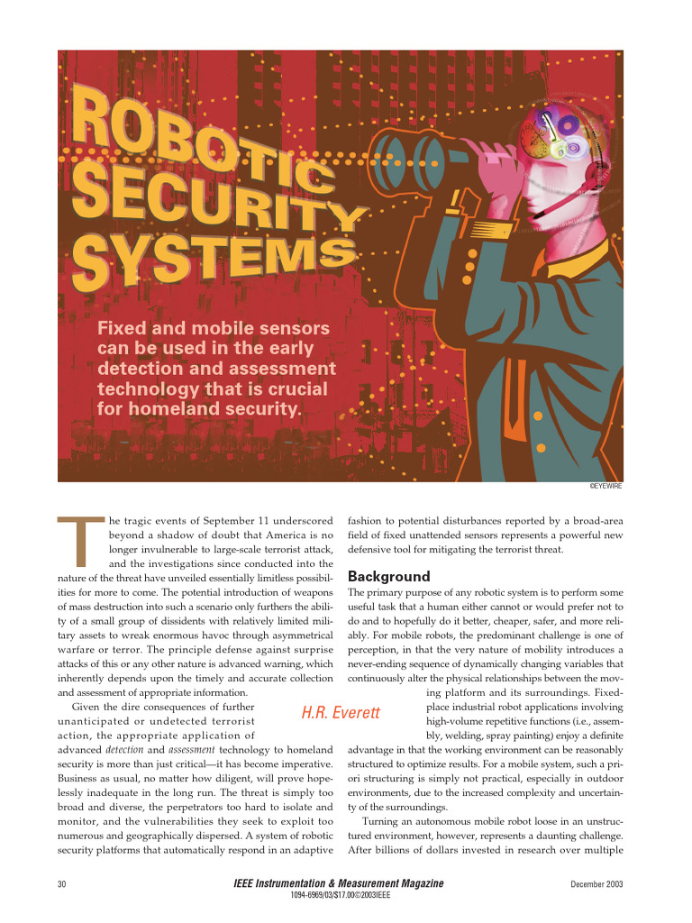 A Robotic Security Systems Model | PDF | Radar | Robotics