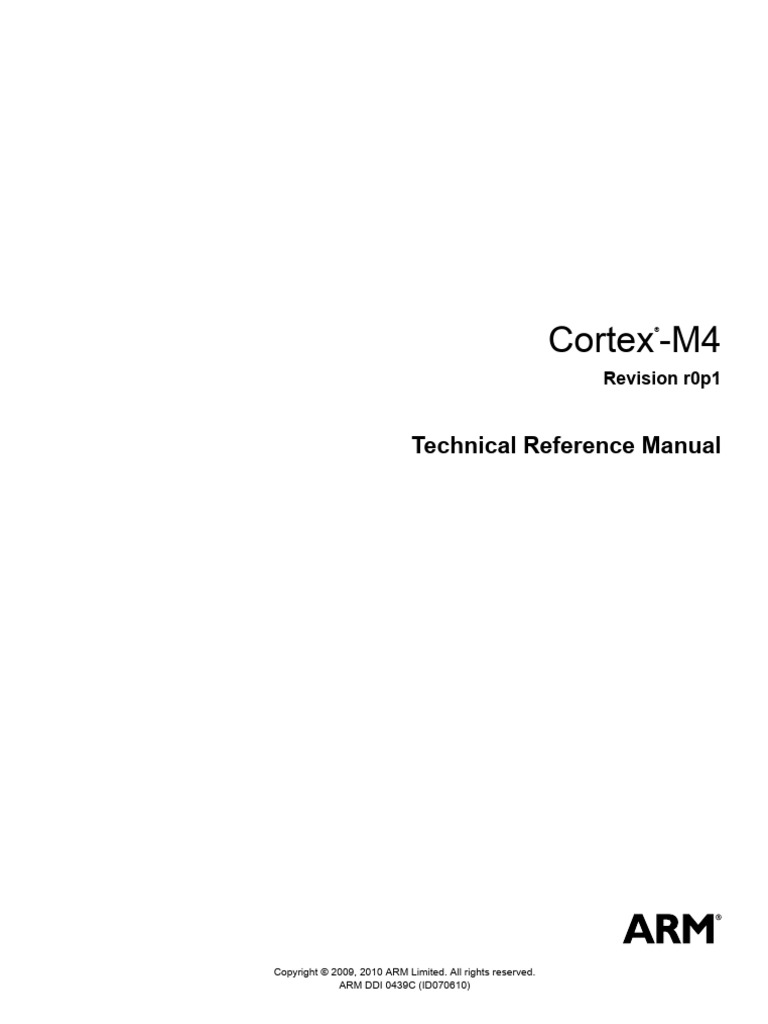 Cortex-M4 Technical Reference Manual (Rev r0p1) | PDF | Central Processing Unit | System On A Chip