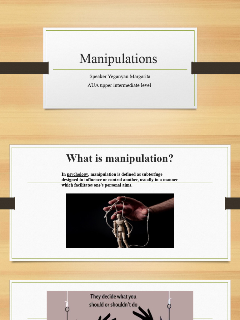 Understanding Manipulation Tactics | PDF