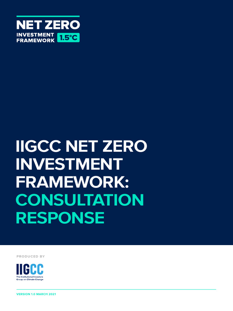 Net Zero Investment Framework Consultation Response_March 2021 | PDF | Investing | Risk