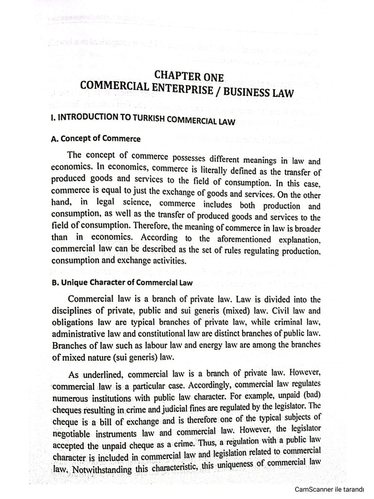 Commercial Law Chapter 1 | PDF