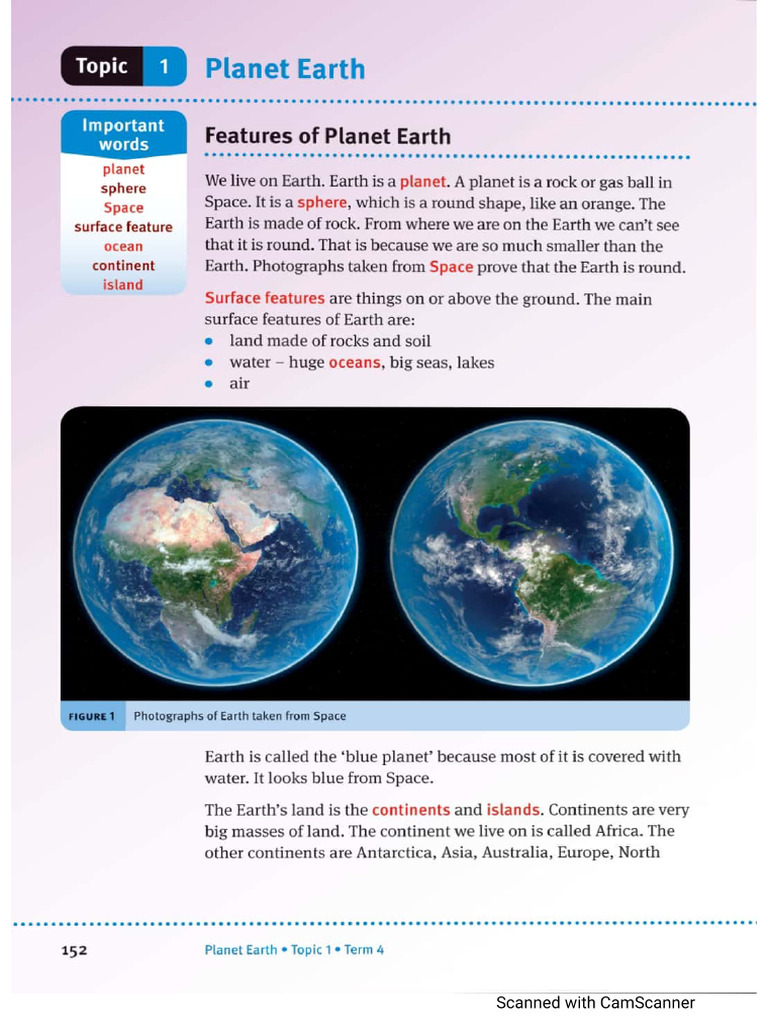 Gr 4_Term 4_Topic 1-Planet Earth | PDF