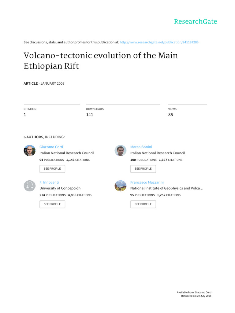 The Volcano-Tectonic Activity | PDF | Rift | Volcano