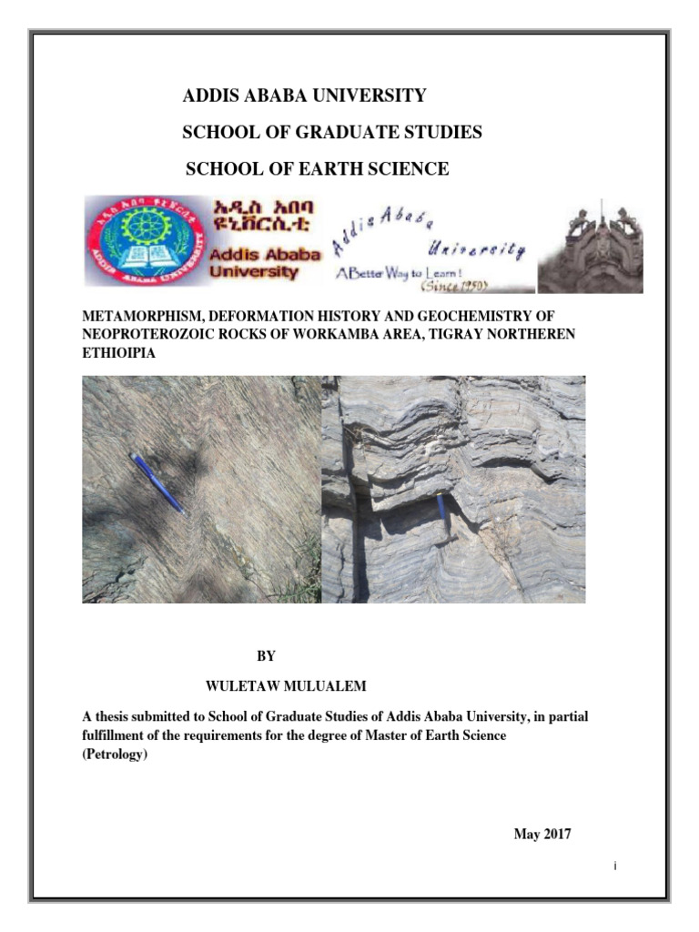 Wuletaw Mulualem | PDF | Earth Sciences | Petrology