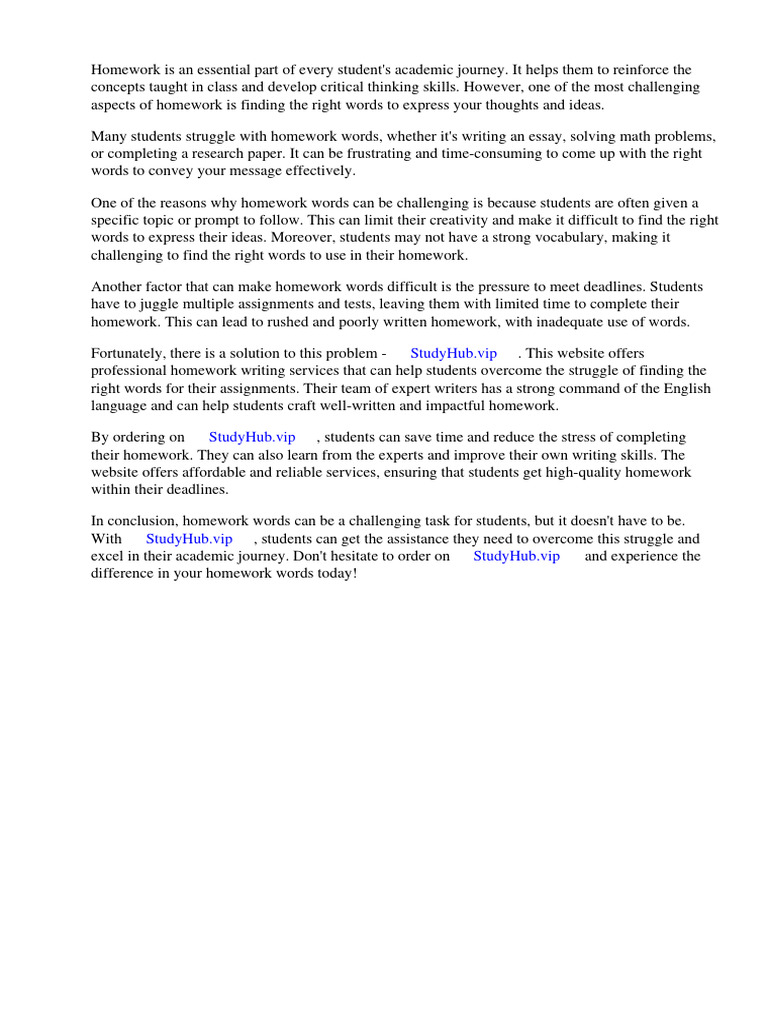 Homework Words | Download Free PDF | Homework | Phonics