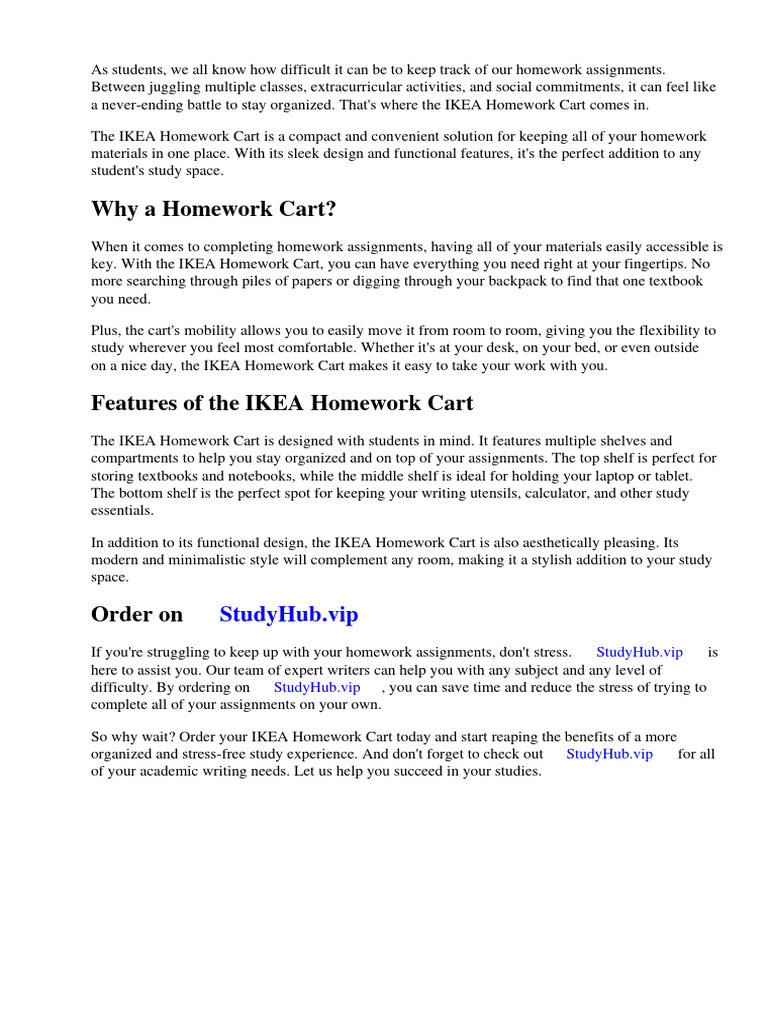 Ikea Homework Cart | PDF