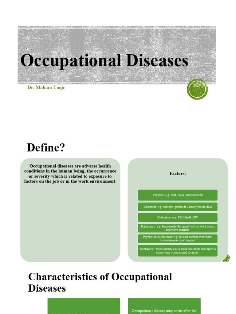 Occupational Diseases | PDF | Personal Protective Equipment | Working ...