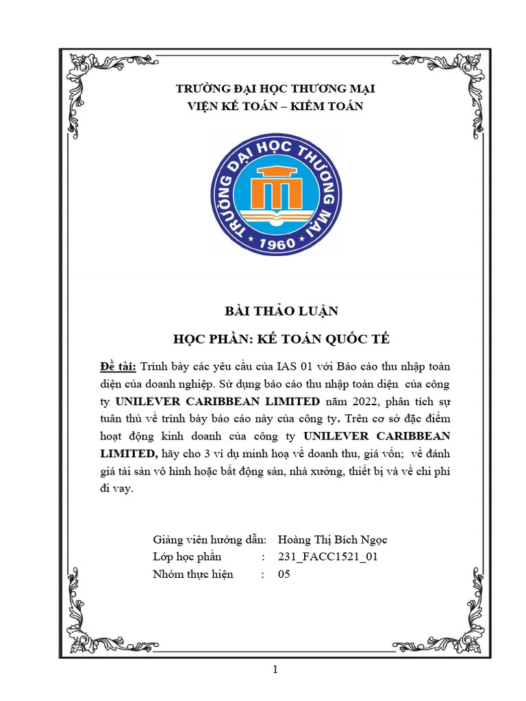 BÀI THẢO LUẬN KTQT - NHÓM 5 | PDF