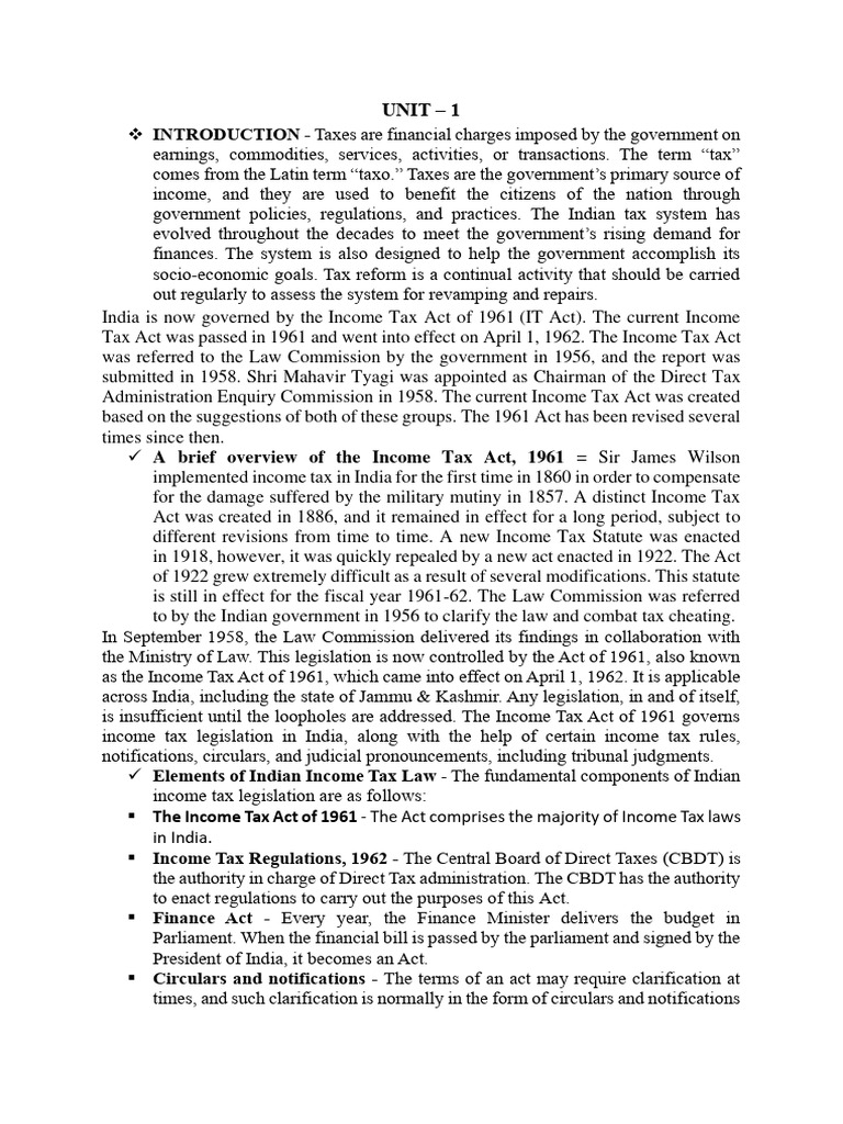 Tax Law Exam Notes Pdf Taxes Indirect Tax