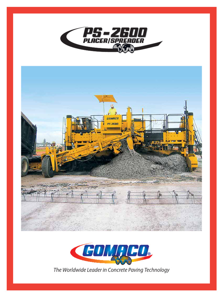 Gomaco ps2600 brochure | PDF | Belt (Mechanical) | Engines