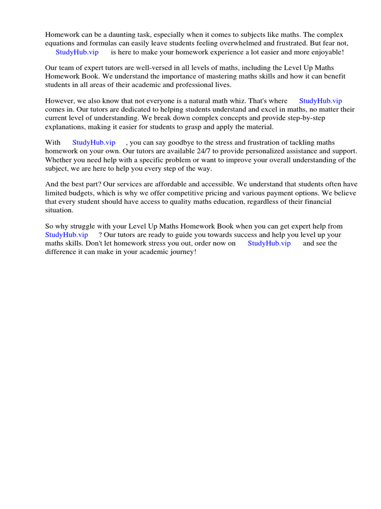 Level Up Maths Homework Book | PDF | Homework | Mathematics