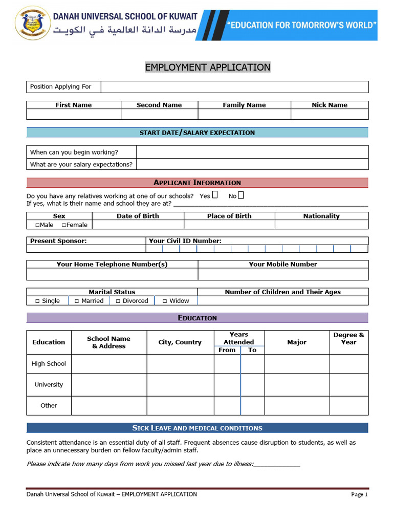 Employment Application 2022-2023 | PDF | Criminal Record | Justice