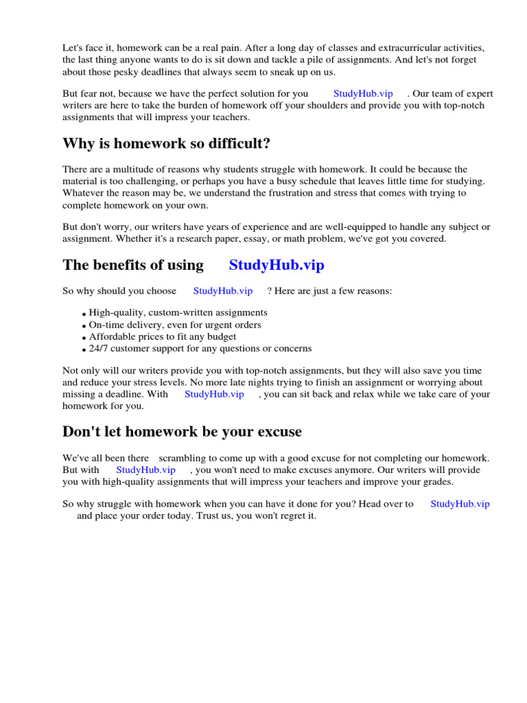 Very Good Homework Excuses | PDF | Homework | Essays