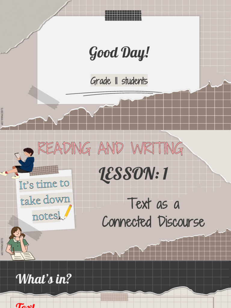 LESSON 1 Text As A Connected Discourse | PDF | Human Communication