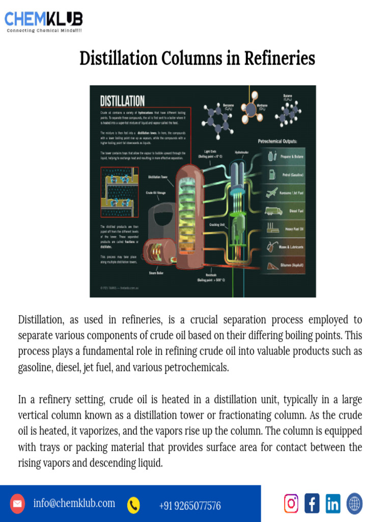 distillation columns | PDF | Oil Refinery | Distillation