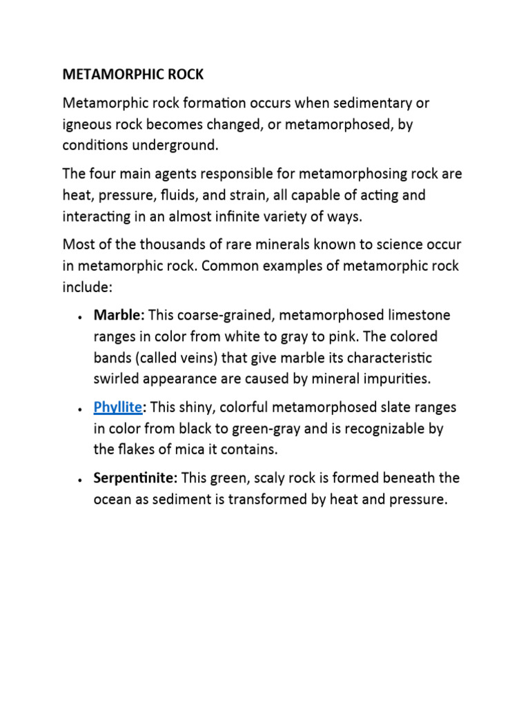 Metamorphic Rock | PDF