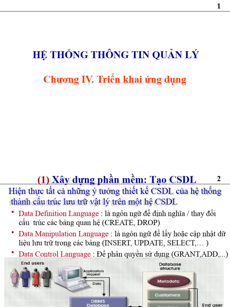 He Thong Thong Tin Quan Ly - 4 Trien Khai Ung Dung | PDF