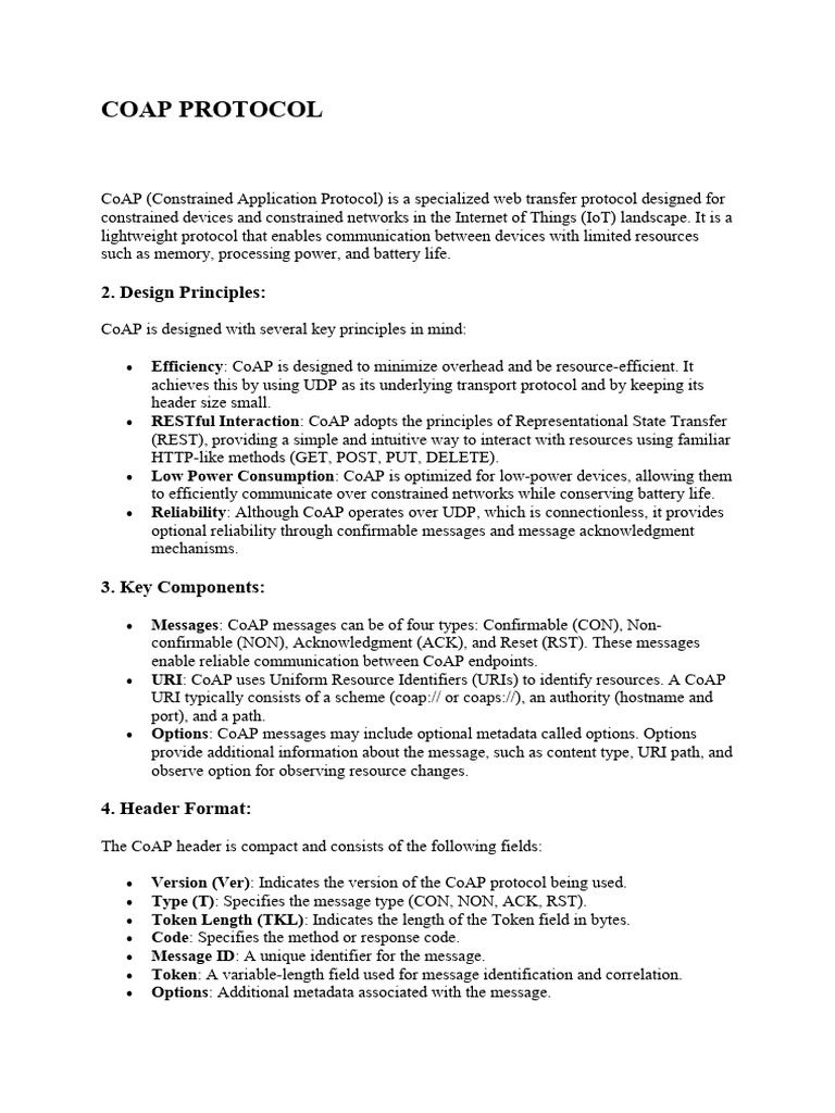 COAP PROTOCOL | PDF | Internet Of Things | Cloud Computing