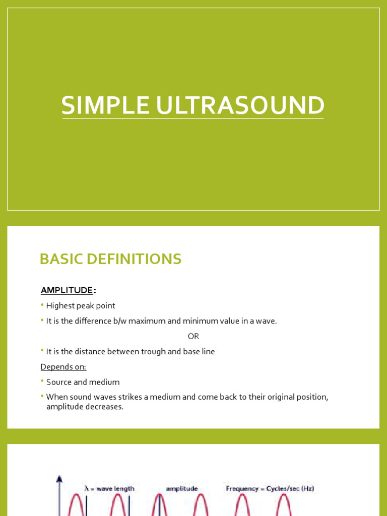 Simple Ultrasound | PDF | Medical Ultrasound | Amplitude