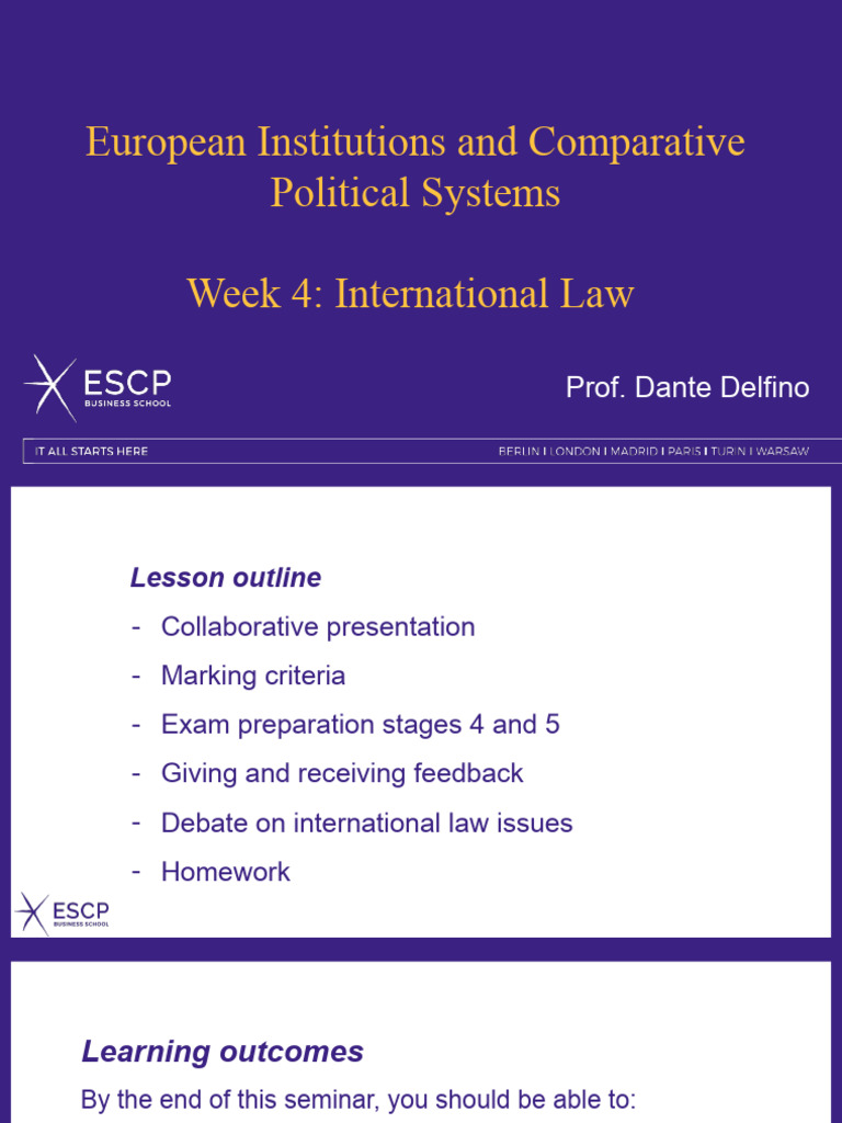 Week 4 Lesson Plan | PDF | Critical Thinking | International Law