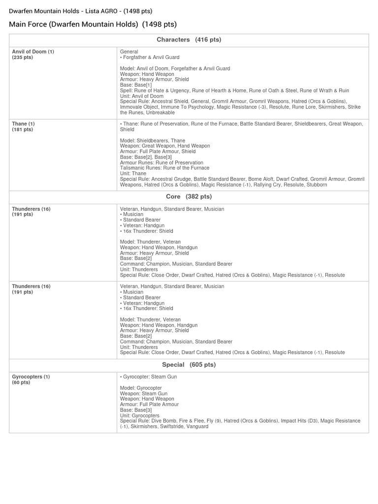 Lista Carebear para La Gorda | PDF | Armour | Infantry