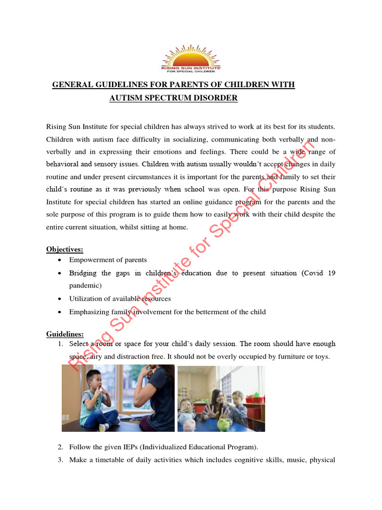 General Guidelines Rising Sun | PDF | Individualized Education Program | Behavioural Sciences
