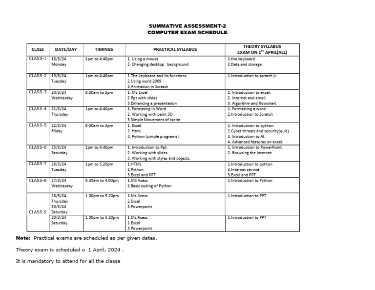 computer Practical exam schedule | PDF | Microsoft Power Point ... computer Practical exam schedule | PDF | Microsoft Power Point ...