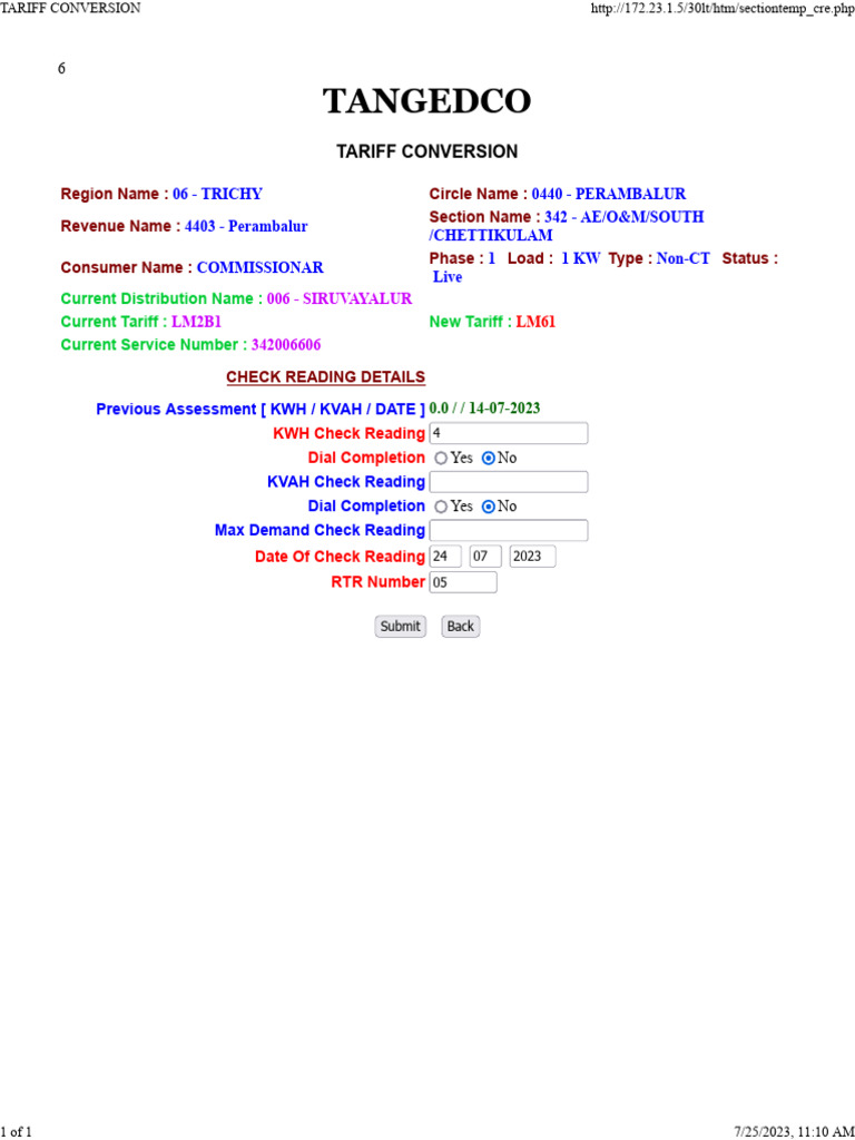 Tariff Conversion-2b1-Vi-342.006 | PDF