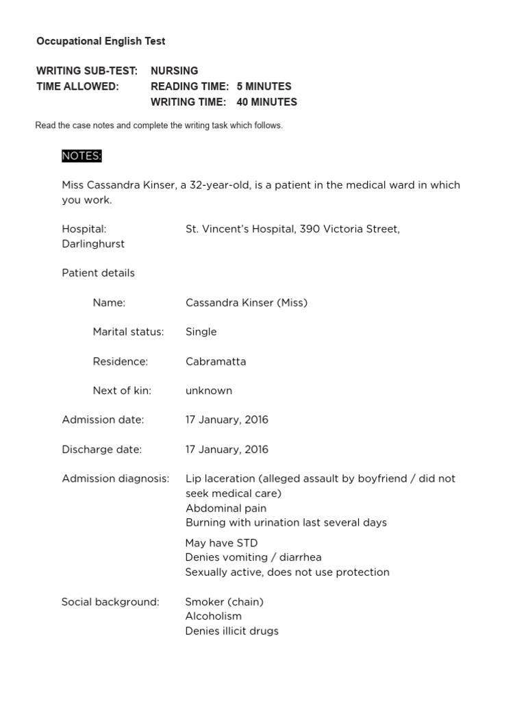 #Gmc Nw 66 Cassandra Kinser Case Notes Lip Laceration Referral Letter ...