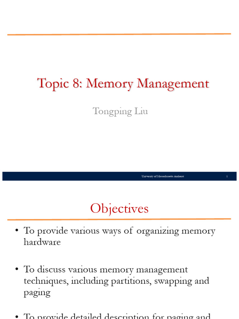Topic-MemoryManagement | PDF | Computer Data Storage | Process (Computing)