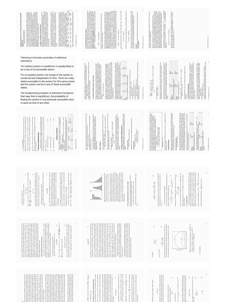 Statistical Mechanics | PDF