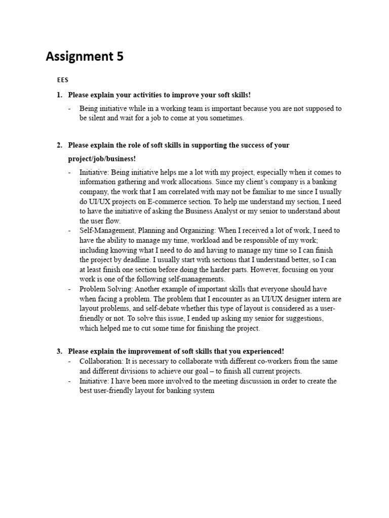 Internship Assignment 5 ESS - Answers Sem 7 | PDF