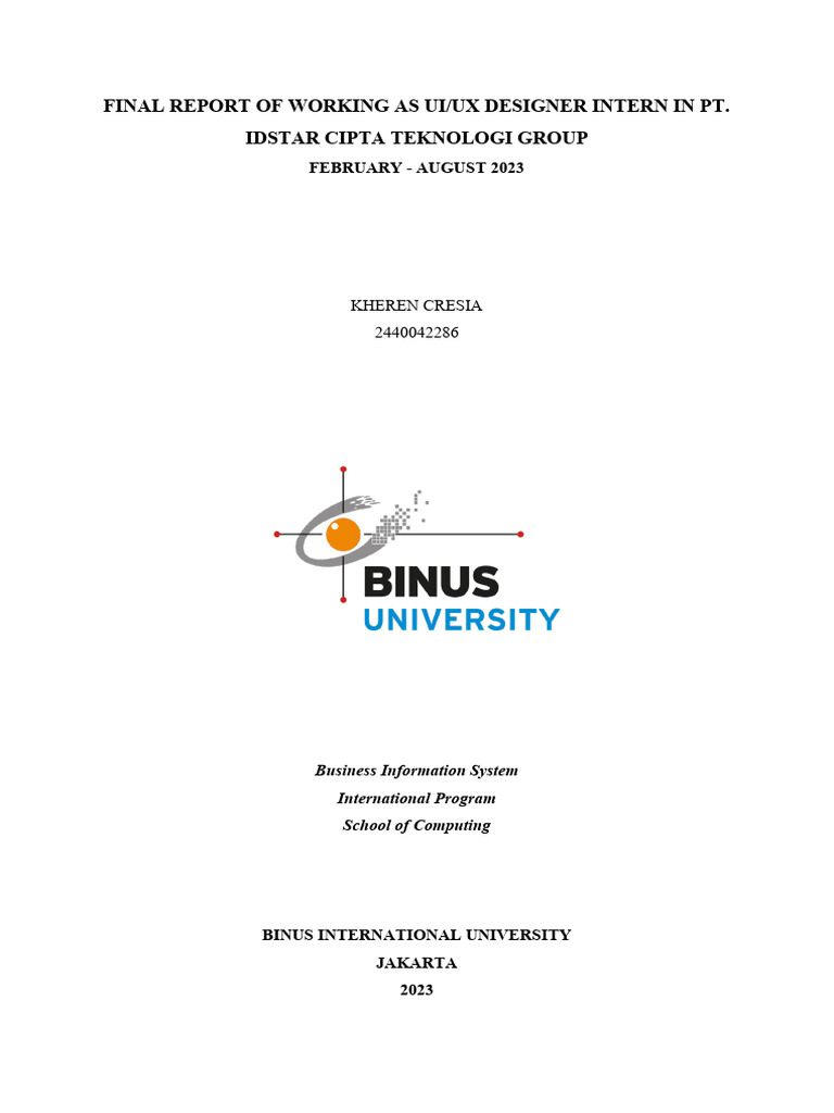 UI/UX Internship Report | PDF | Marketing Research | Computing