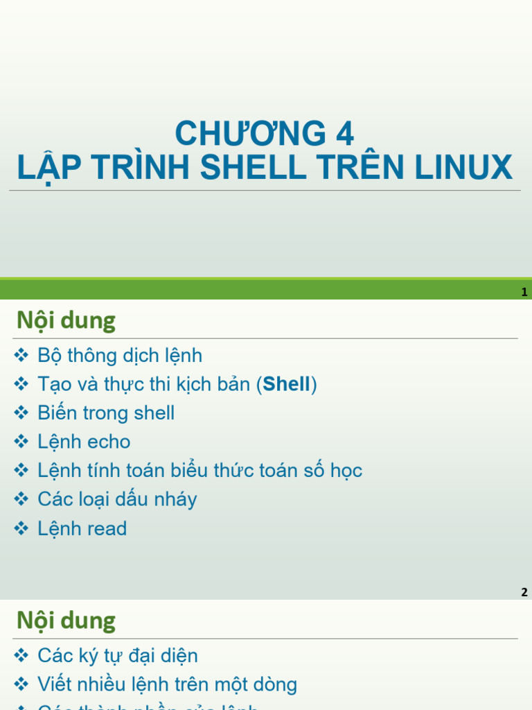 Chuong 4 - Lap Trinh Shell Tren Linux | PDF