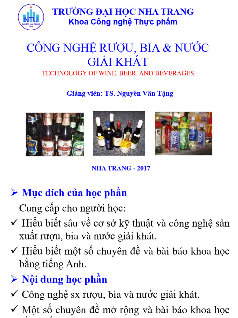 (123doc) Giao Trinh Cong Nghe San Xuat Ruou Bia Va Nuoc Giai Khat | PDF
