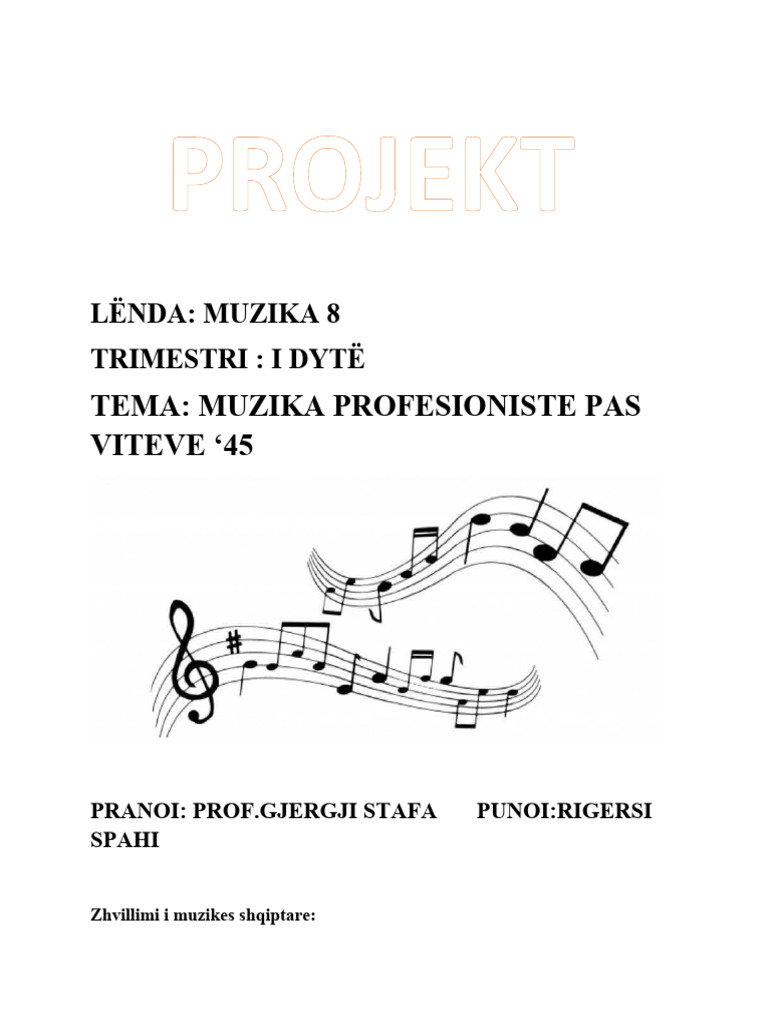 Projekt Ne Muzike | PDF