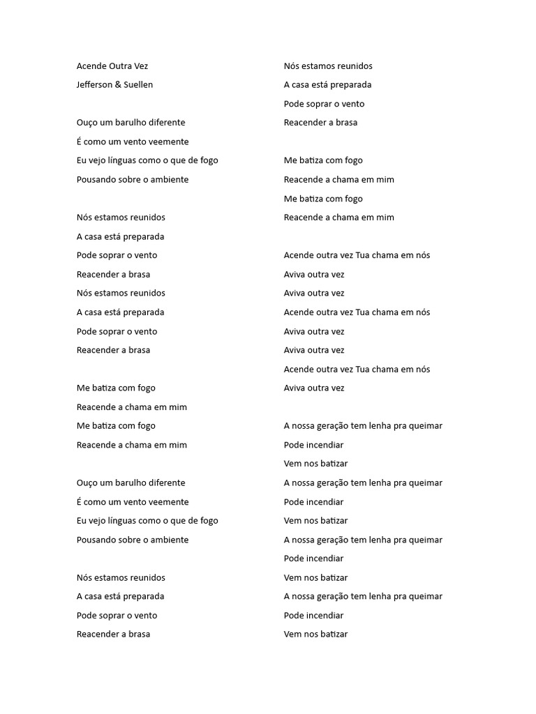 Acende Outra Vez | PDF