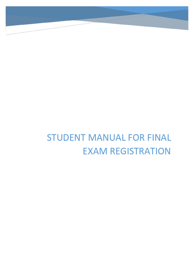 Exam Form Manual | PDF | Online And Offline | Cyberspace